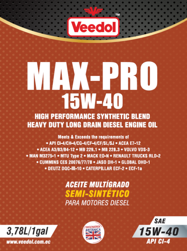 Veedol Max-Pro – Globallub Lubricantes Globales S.A.